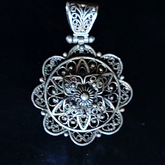 Vintage | Jewelry | Vintage Oversized Turkish Sterling Silver Filigree ...